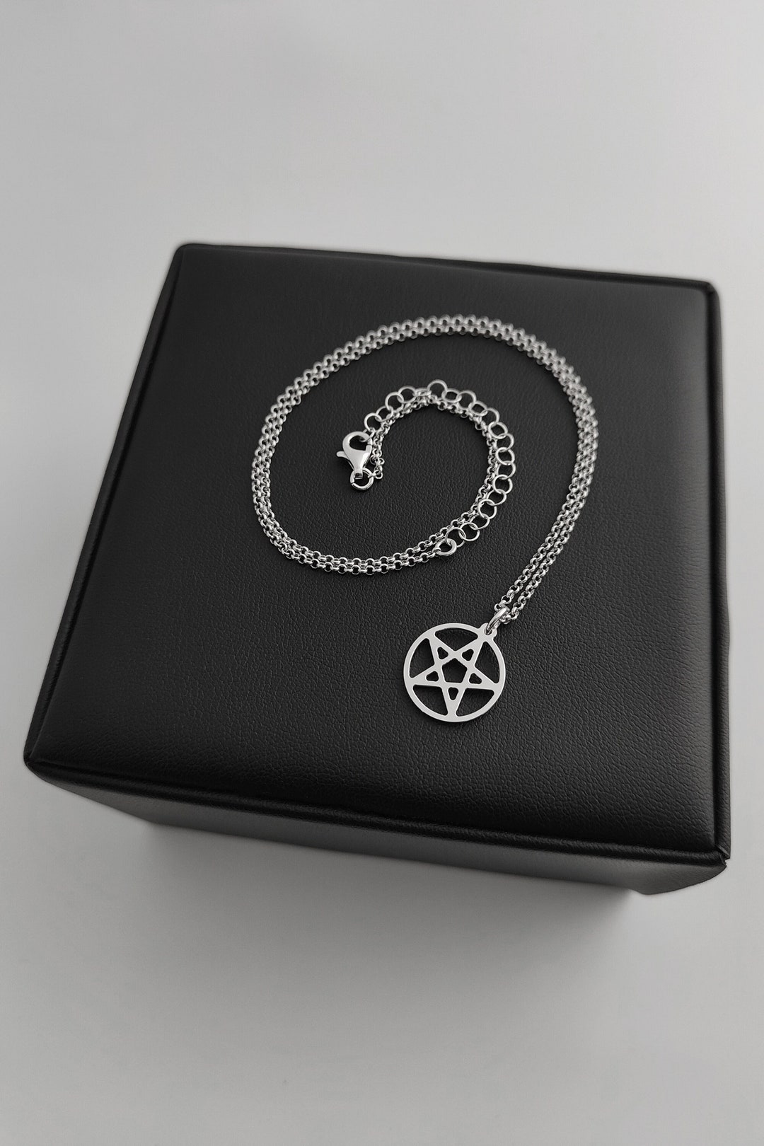 Pentacle Small Pentagram Made of 925 Sterling Silver. Wiccan - Etsy