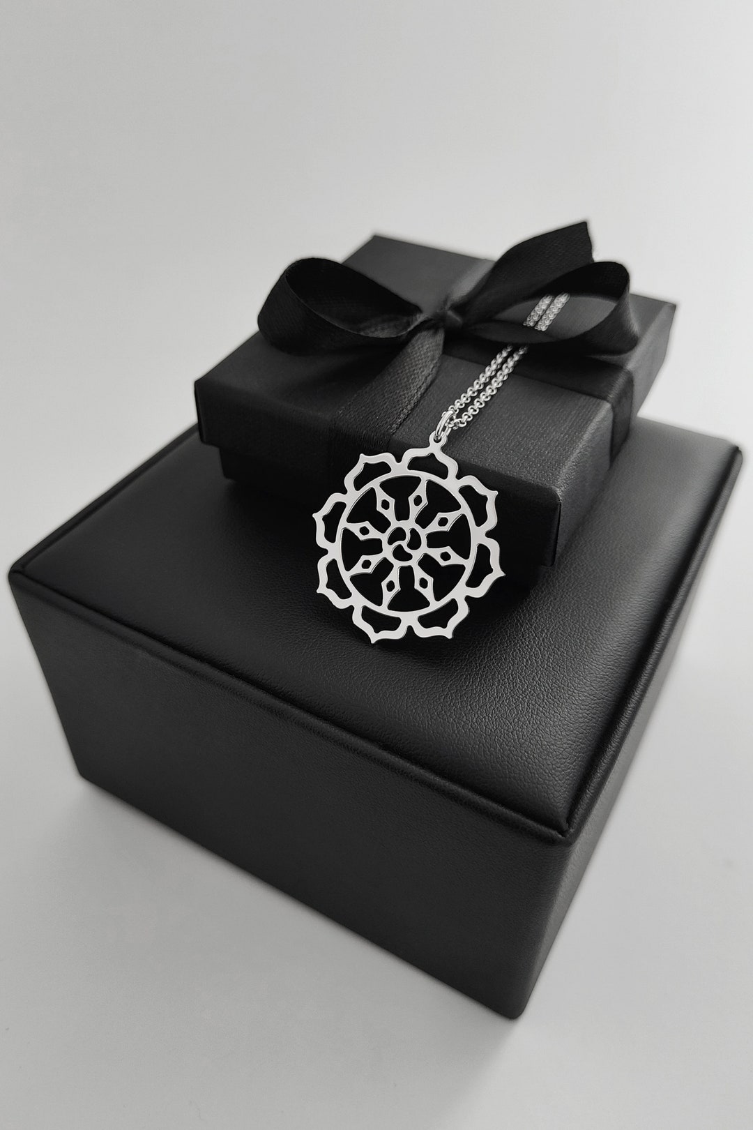 Dharma Wheel, Dharmachakra Necklace. Buddhist Symbol, Meditation ...