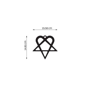 Heartagram, HIM Necklace. Small Heartagram Necklace in 925 Sterling ...