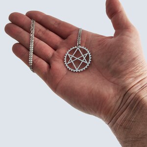 Unicursal Hexagram. Sacred Geometry Pendant, Thelema Necklace ...