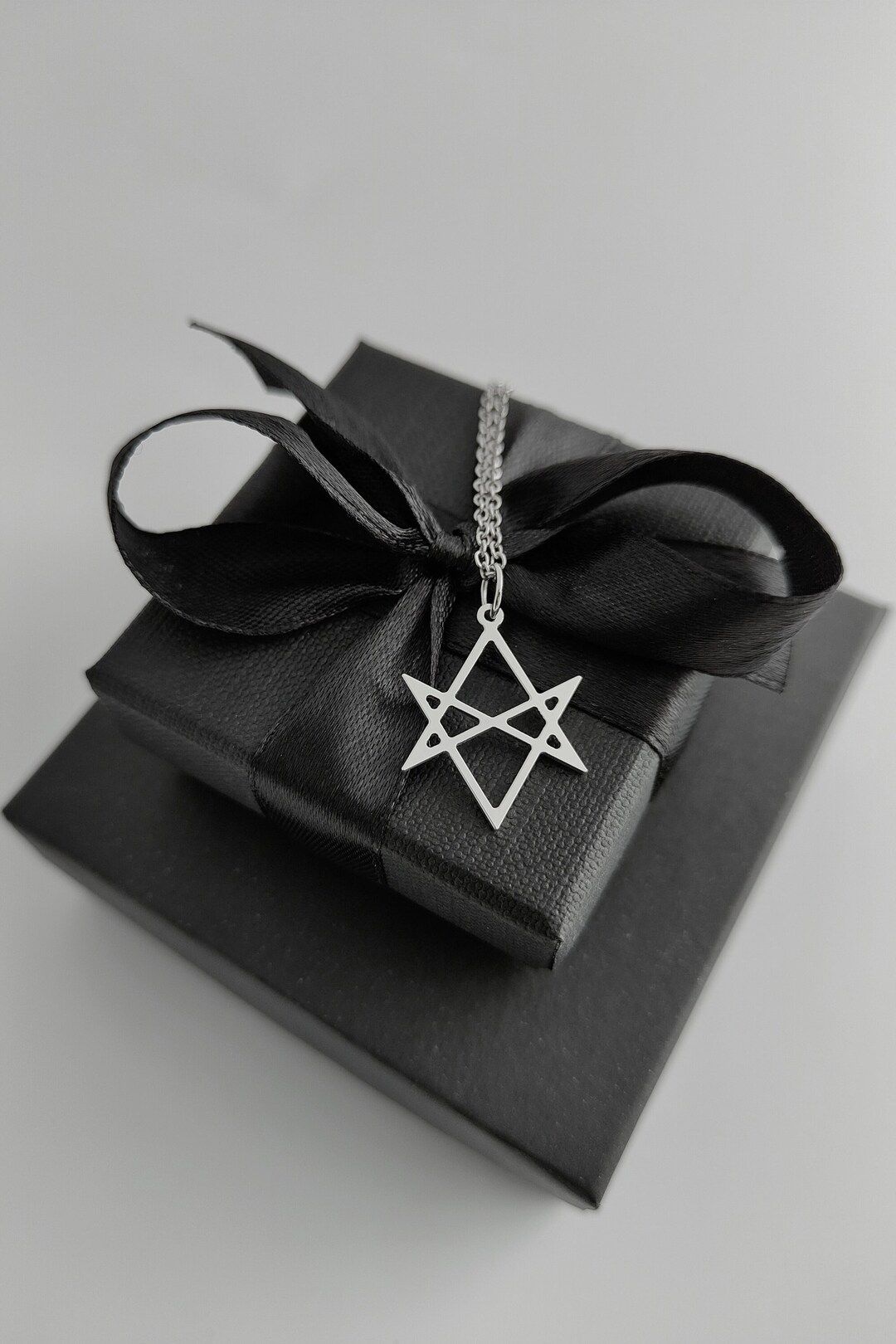 Unicursal Hexagram in 925 Sterling Silver. Small Thelema Pendant ...