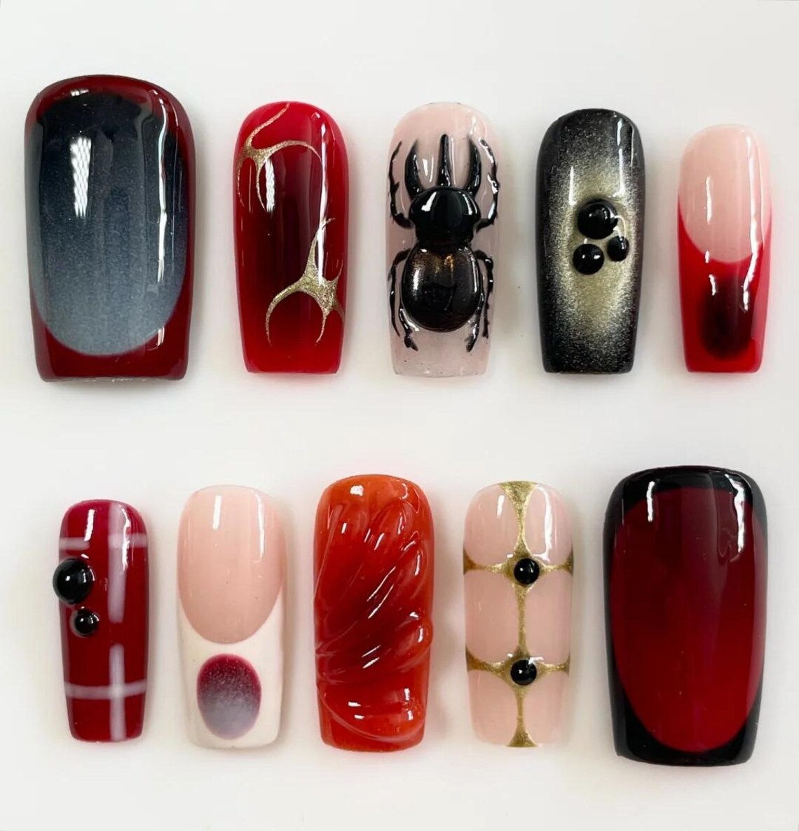 Handmade Premium Nail Tips/ Press on Nail Tips/ Custom Press-on ...