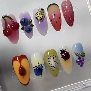 Handmade Premium Nail Tips/ Press on Nail Tips/ Custom Press-on ...