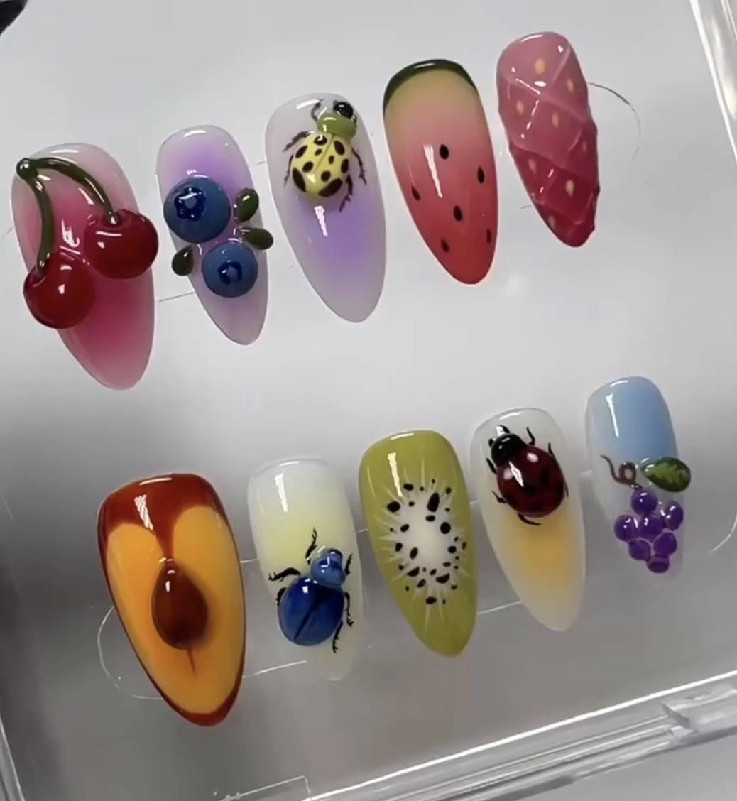 Handmade Premium Nail Tips/ Press on Nail Tips/ Custom Press-on ...