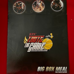 KFC Taste the Game Big Box Meal NBA Finals Edition - Etsy
