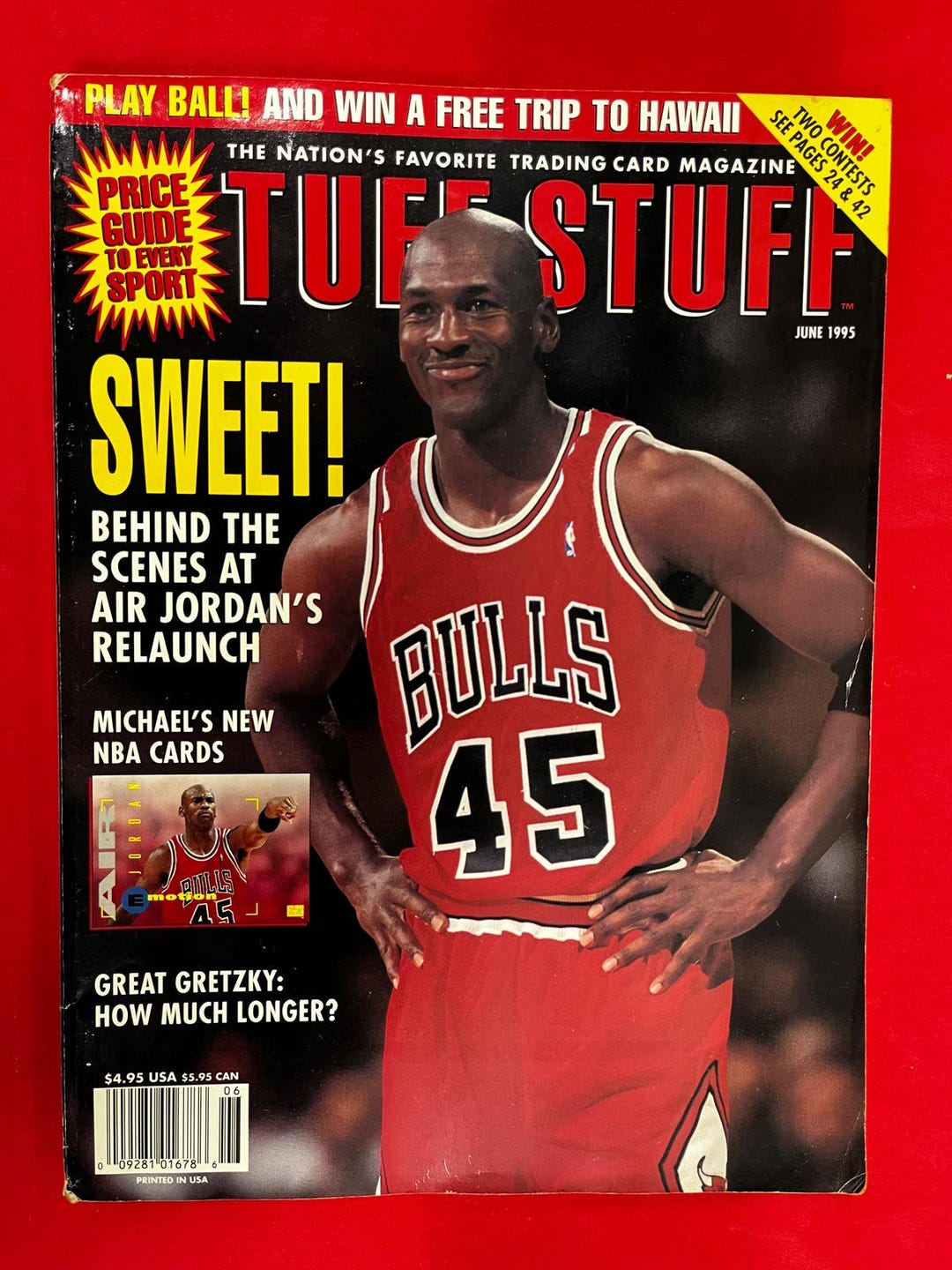 Michael Jordan Chicago Bulls Tuff Stuff Magazine June 1995 SWEET! - Etsy