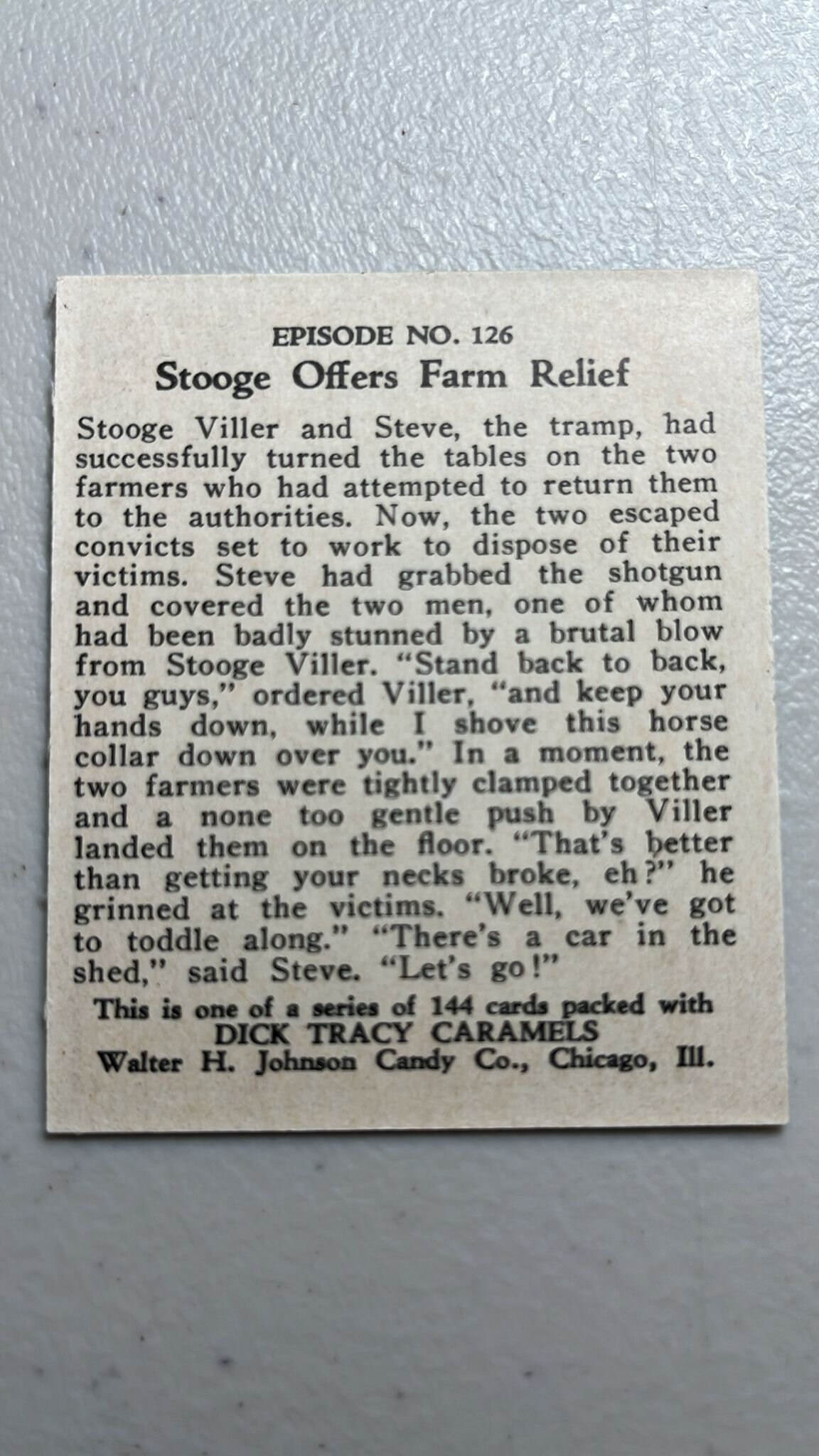 Dick Tracy Caramels #126 "stooge Offers Farm Relief" - Etsy