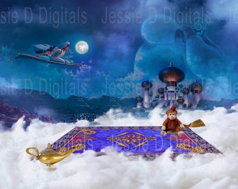 Magic Carpet, Princess Jasmine, Digital Backdrop, Flying Carpet ...