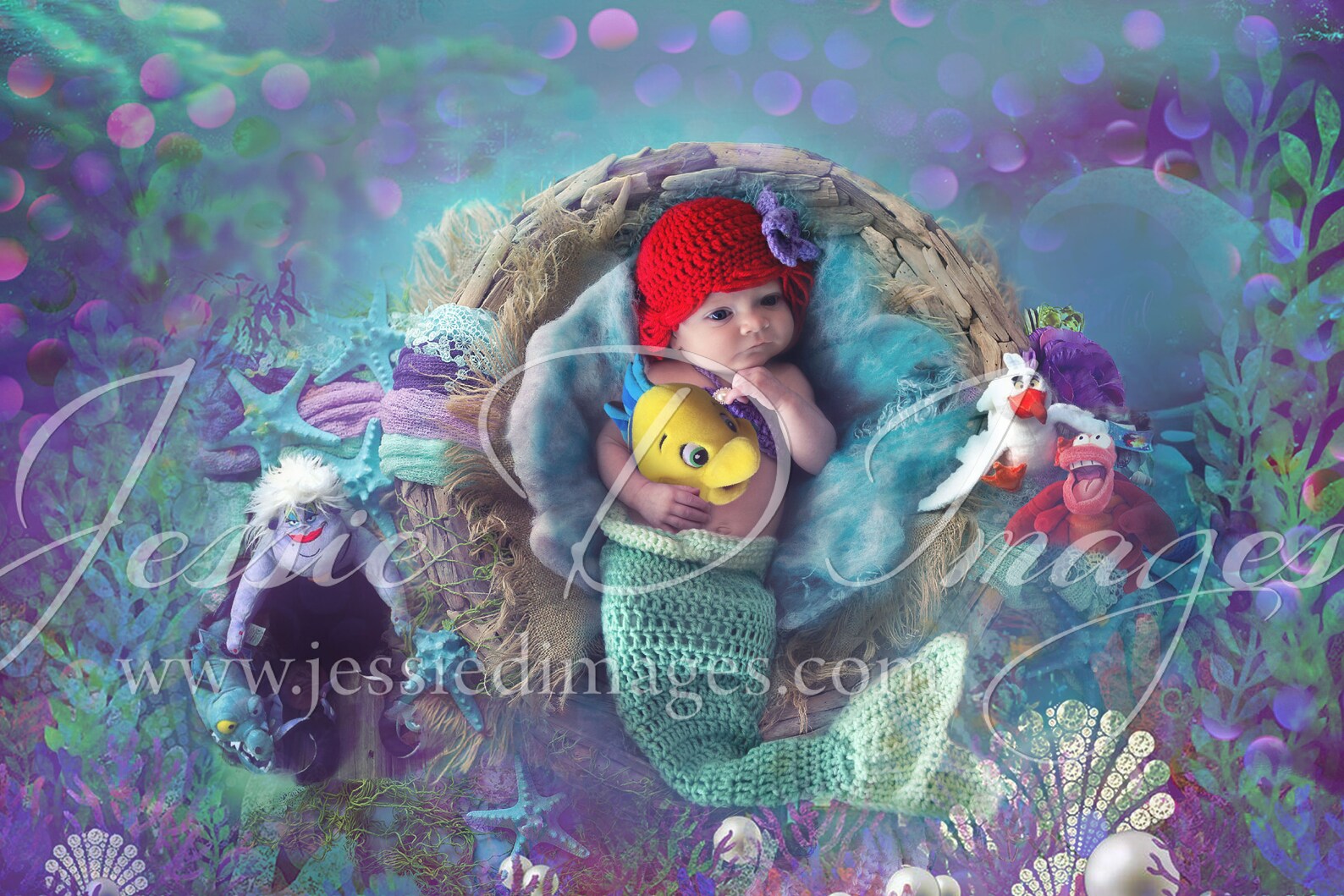 Little Mermaid Digital Background | Etsy
