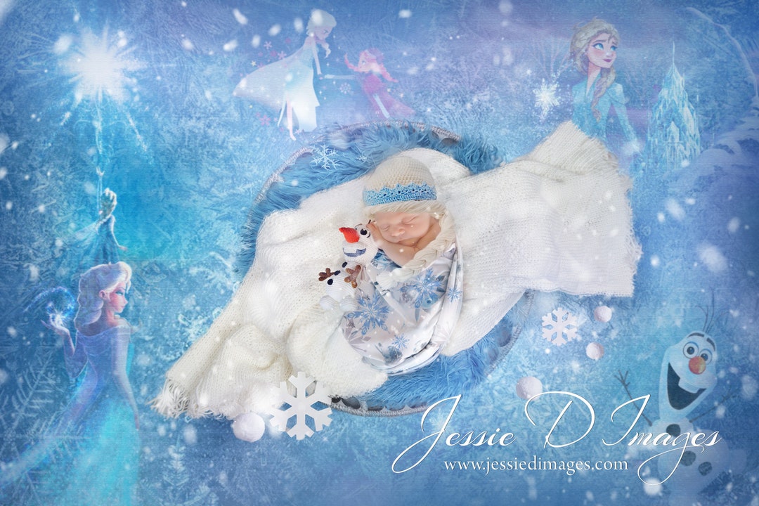 Frozen Elsa Themed Digital Background - Etsy