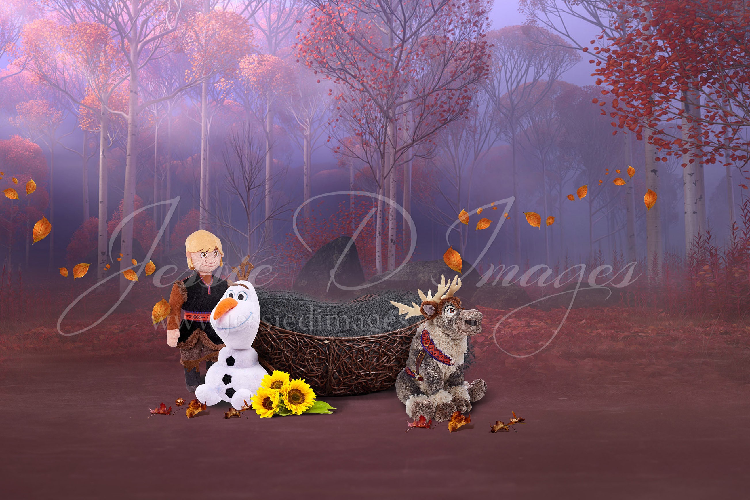 Digital Frozen Anna Autumn Background - Etsy