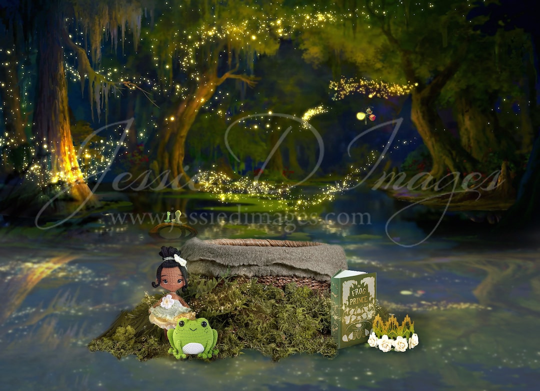 Princess and the Frog Themed Digital Background - Etsy