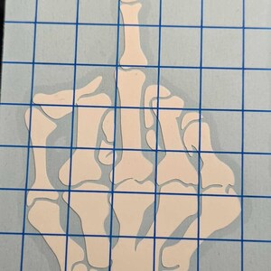 Skeleton Middle Finger Decal - Etsy