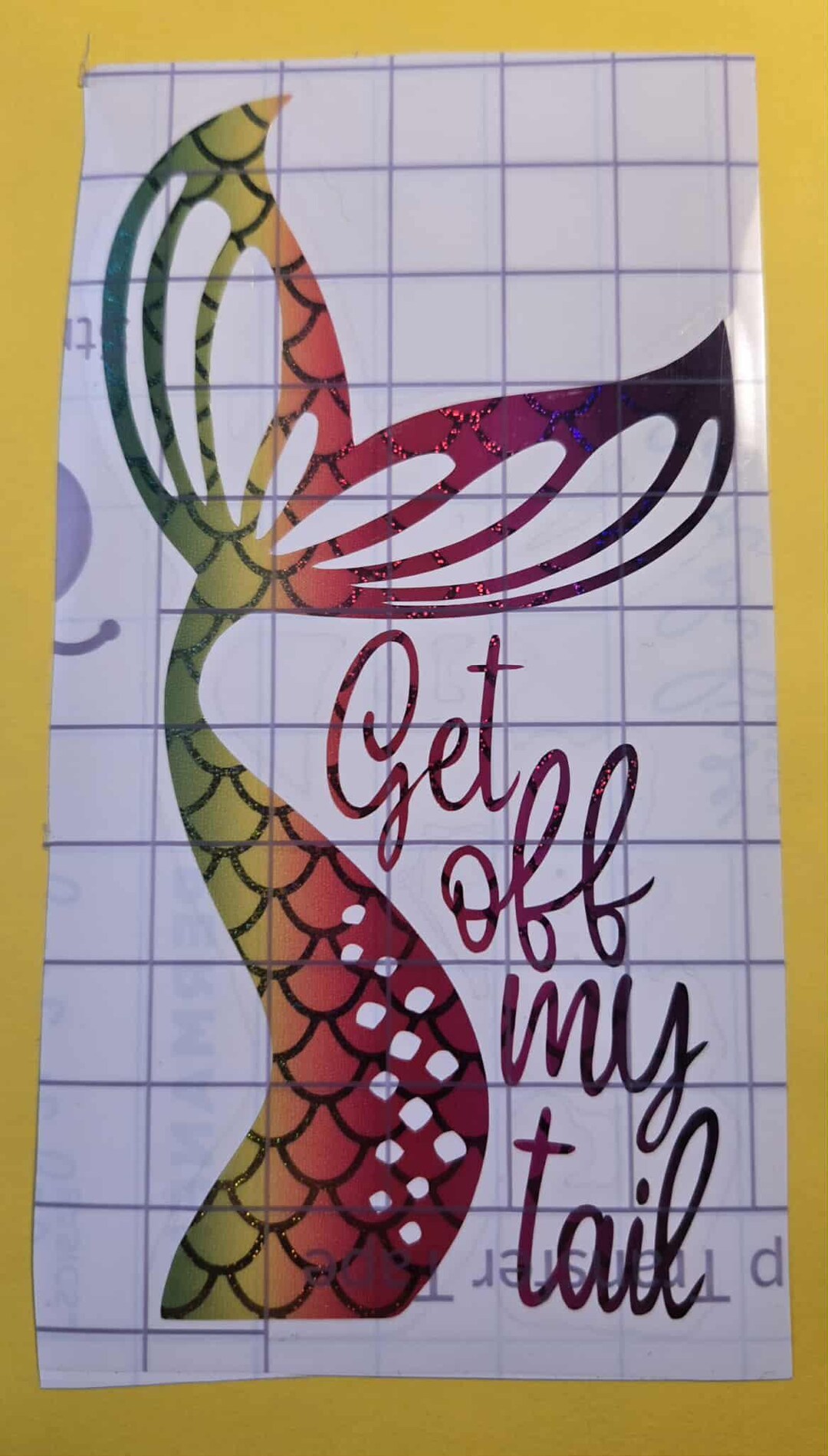 Get off My Tail Rainbow Decal - Etsy
