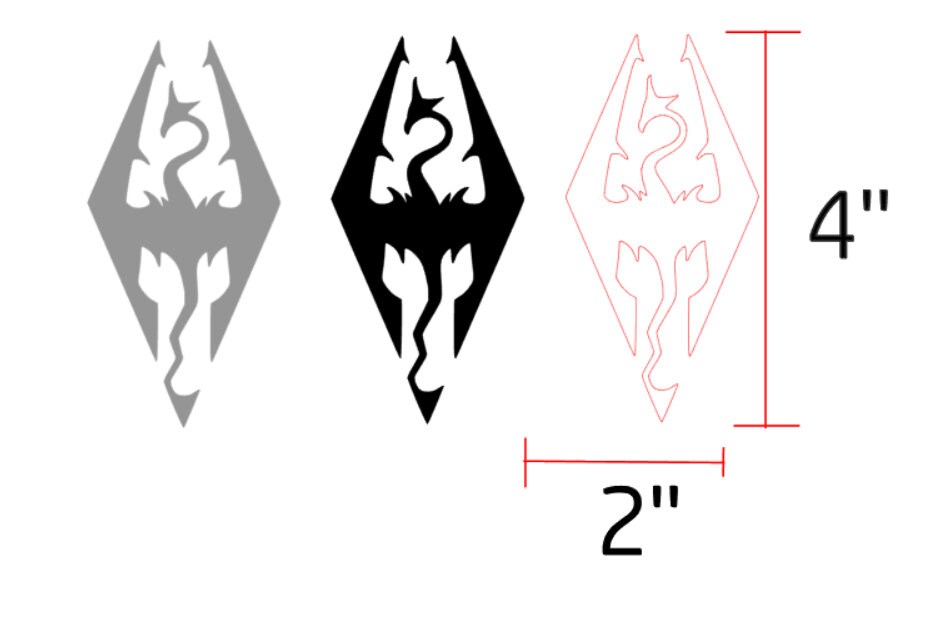 Skyrim Dragon Logo Decal - Etsy