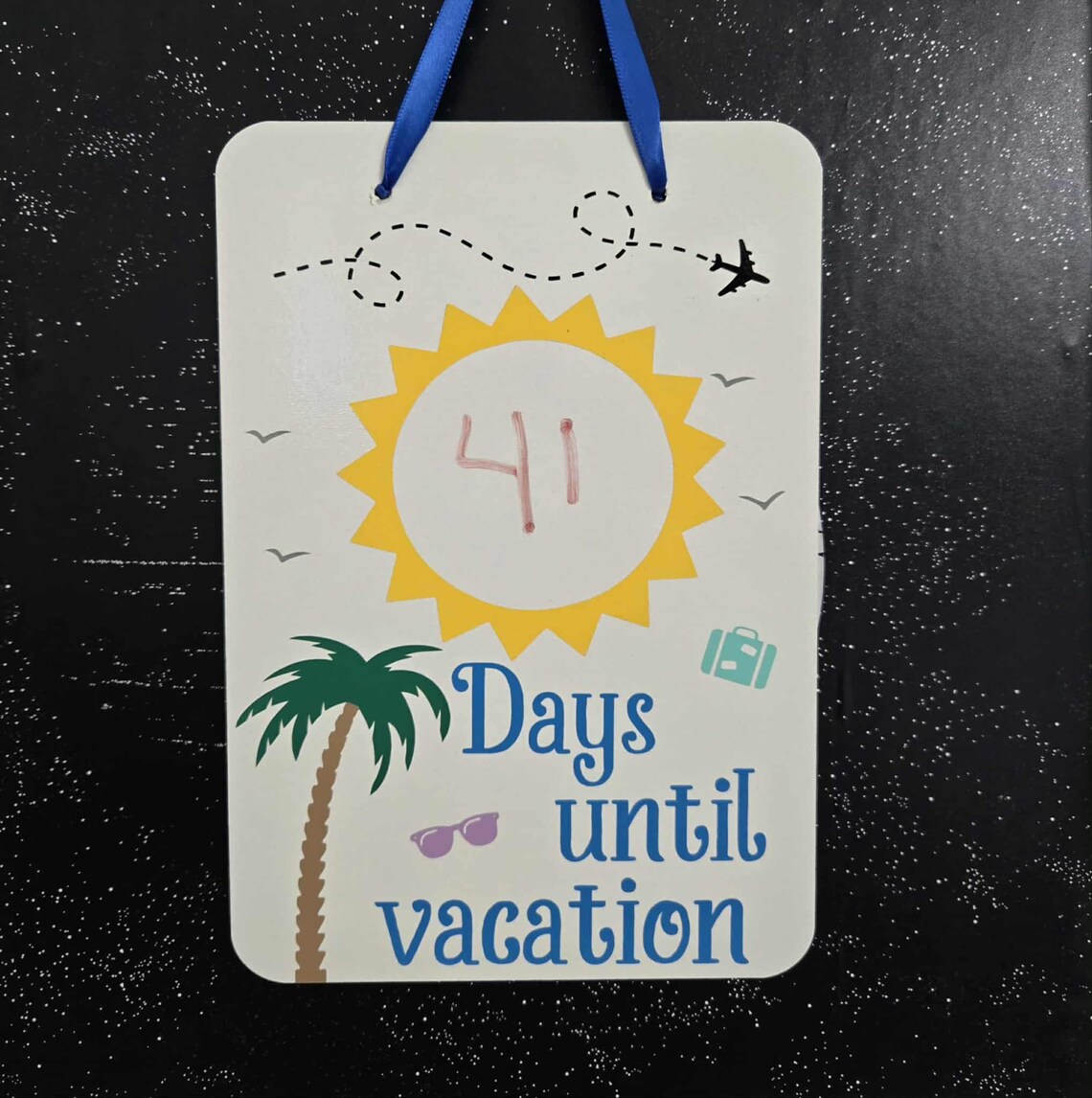 Sunny Vacation Dry Erase Board Countdown - Etsy
