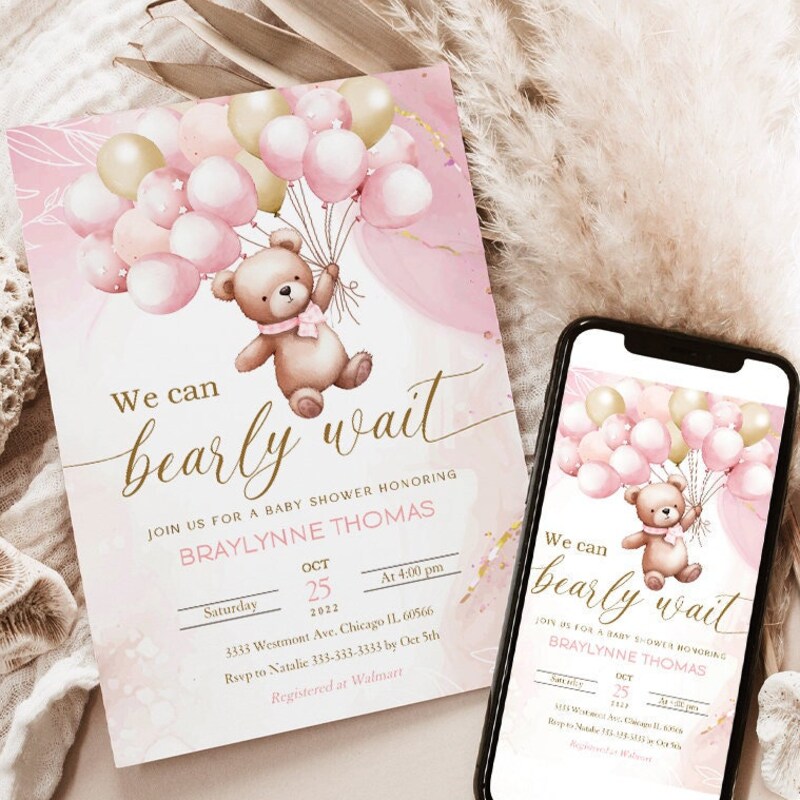 Teddy Bear Invite - Etsy
