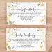 Bee Baby Shower Book Card, Bring a Book Insert Card, Bee Wildflowers ...