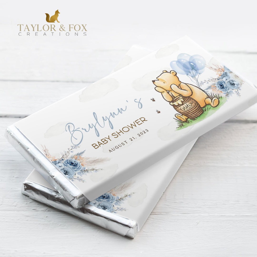 Editable Winnie the Pooh Candy Wrapper , Winnie the Pooh Baby Shower ...