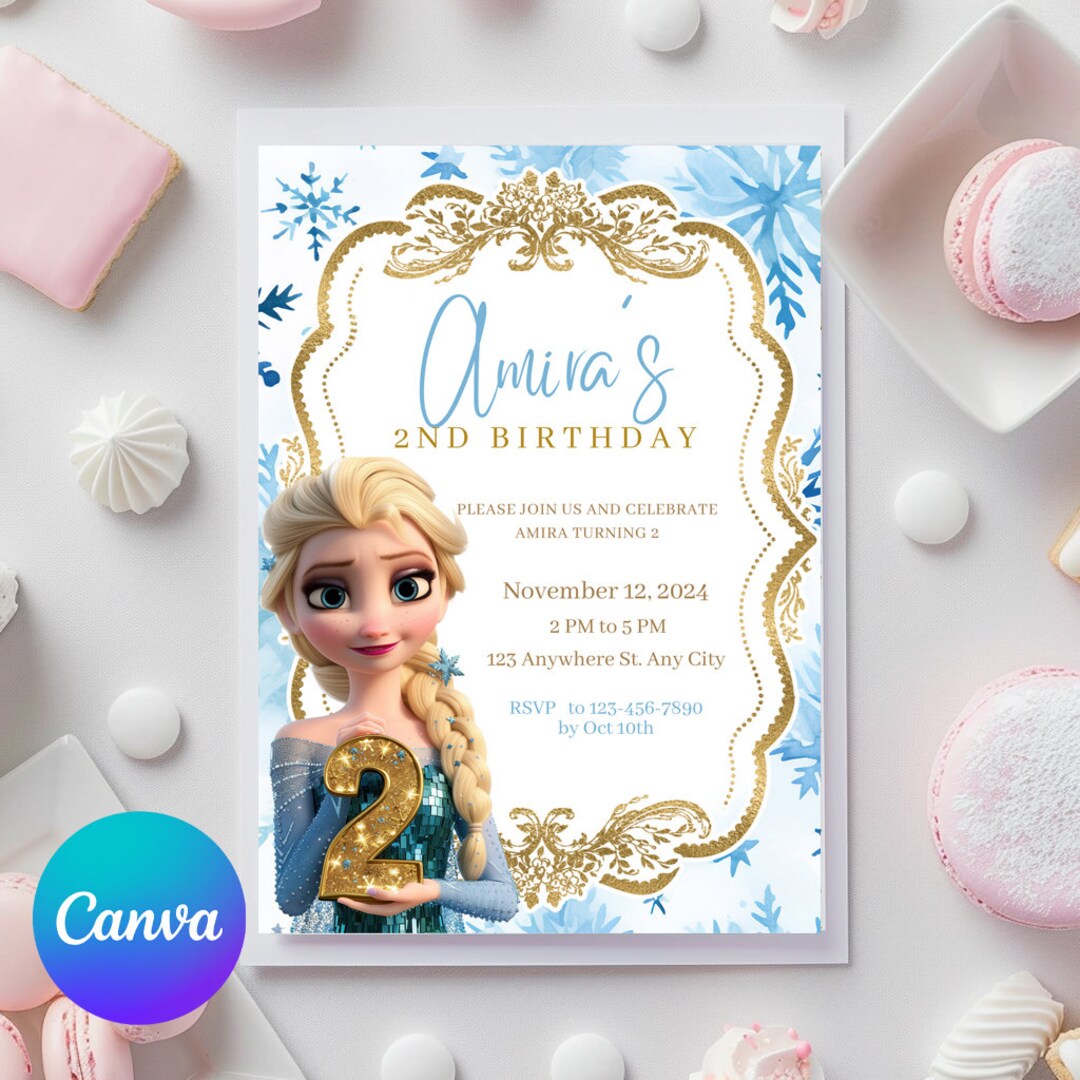 Frozen Invitation Frozen Birthday Invitation Frozen Editable Invitation ...