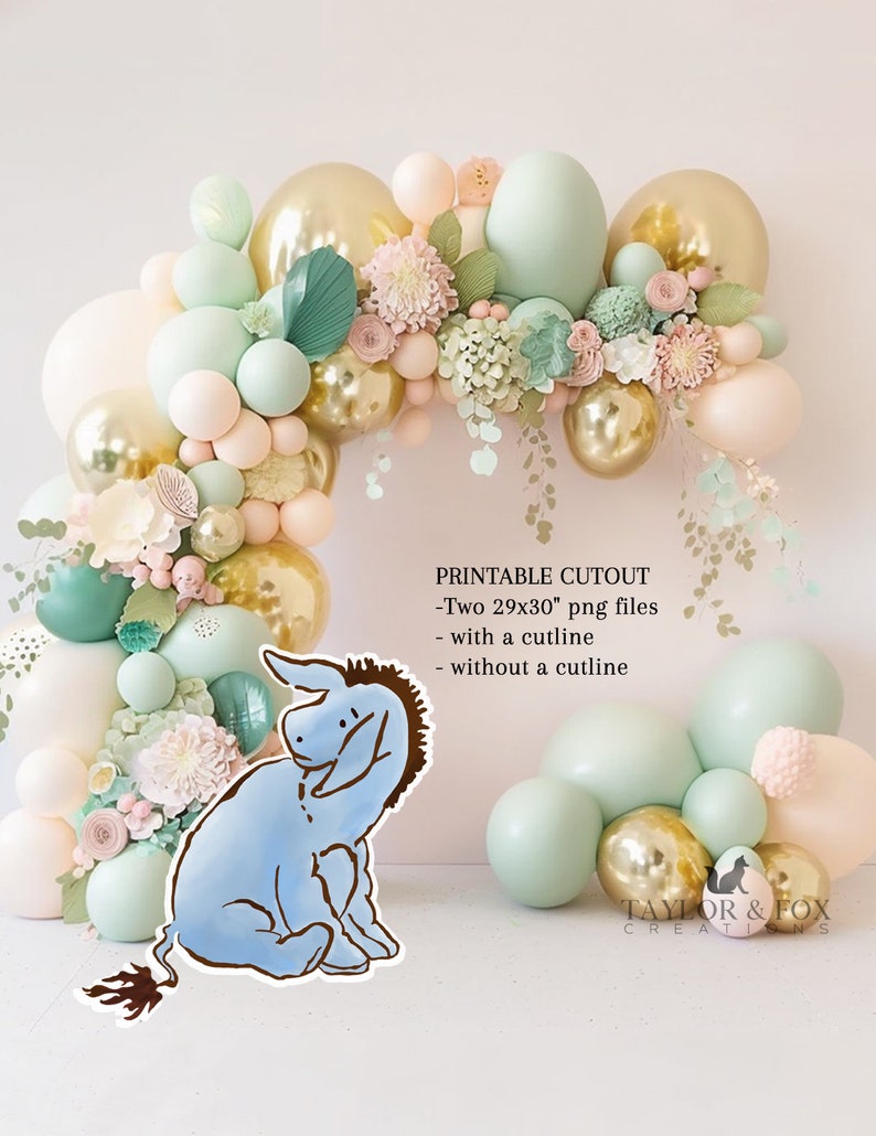 Cutout Decor Winnie the Pooh Classic Eor Baby Shower - Etsy