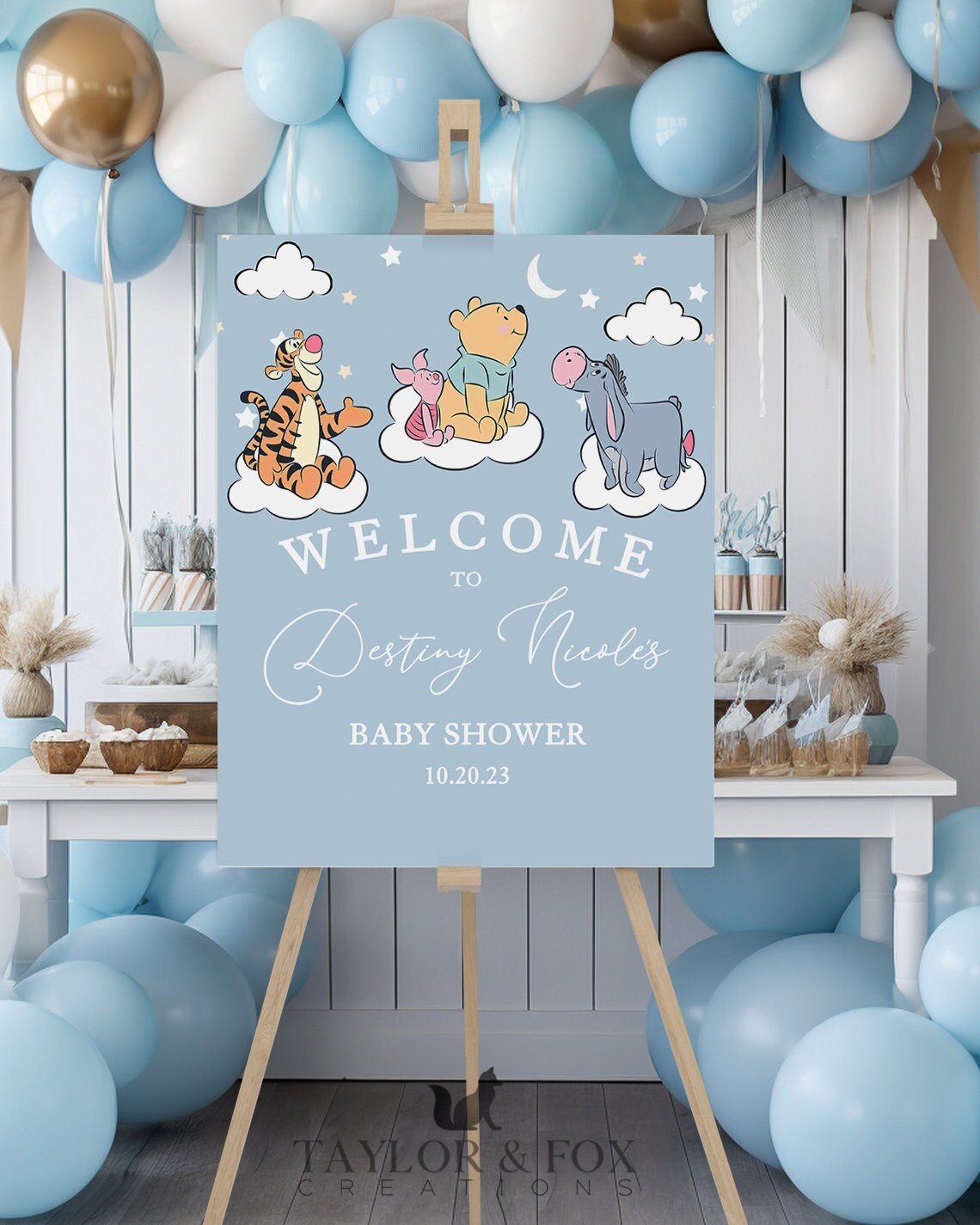 Winnie the Pooh Sign Winnie the Pooh Baby Shower Winnie the - Etsy