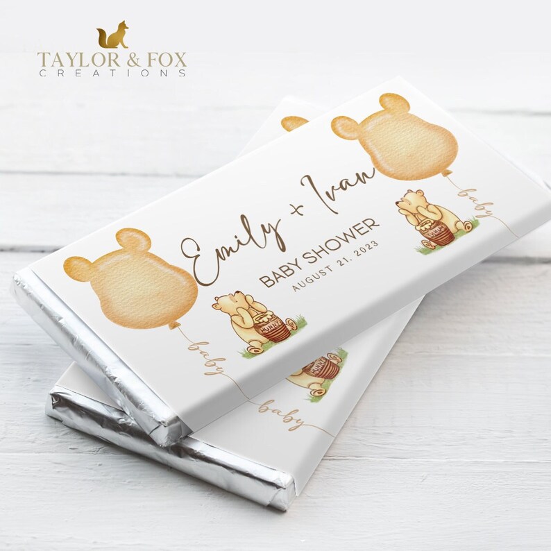 Editable Winnie the Pooh Candy Wrapper Winnie the Pooh Baby - Etsy