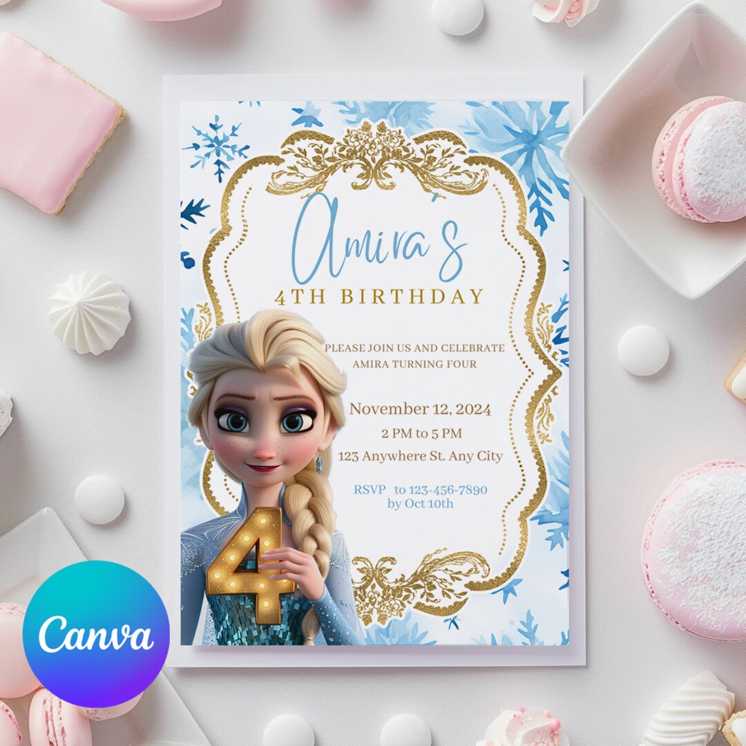 Frozen Invitation Frozen Birthday Invitation Frozen Editable Invitation ...