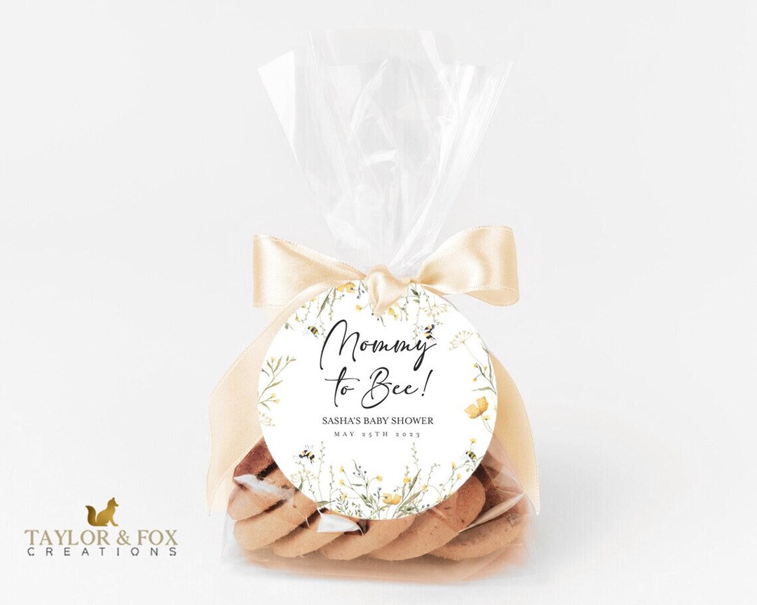 Bee Baby Shower Favor Tag, Bee Circle Tag, Favor Decor, Bee Baby Shower ...