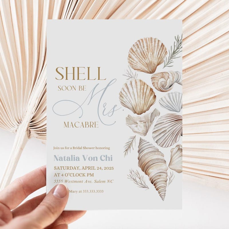 Shell Invitations - Etsy