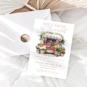 Flower Market Bridal Shower Invitation: Fresh Produce Stall (canva ...