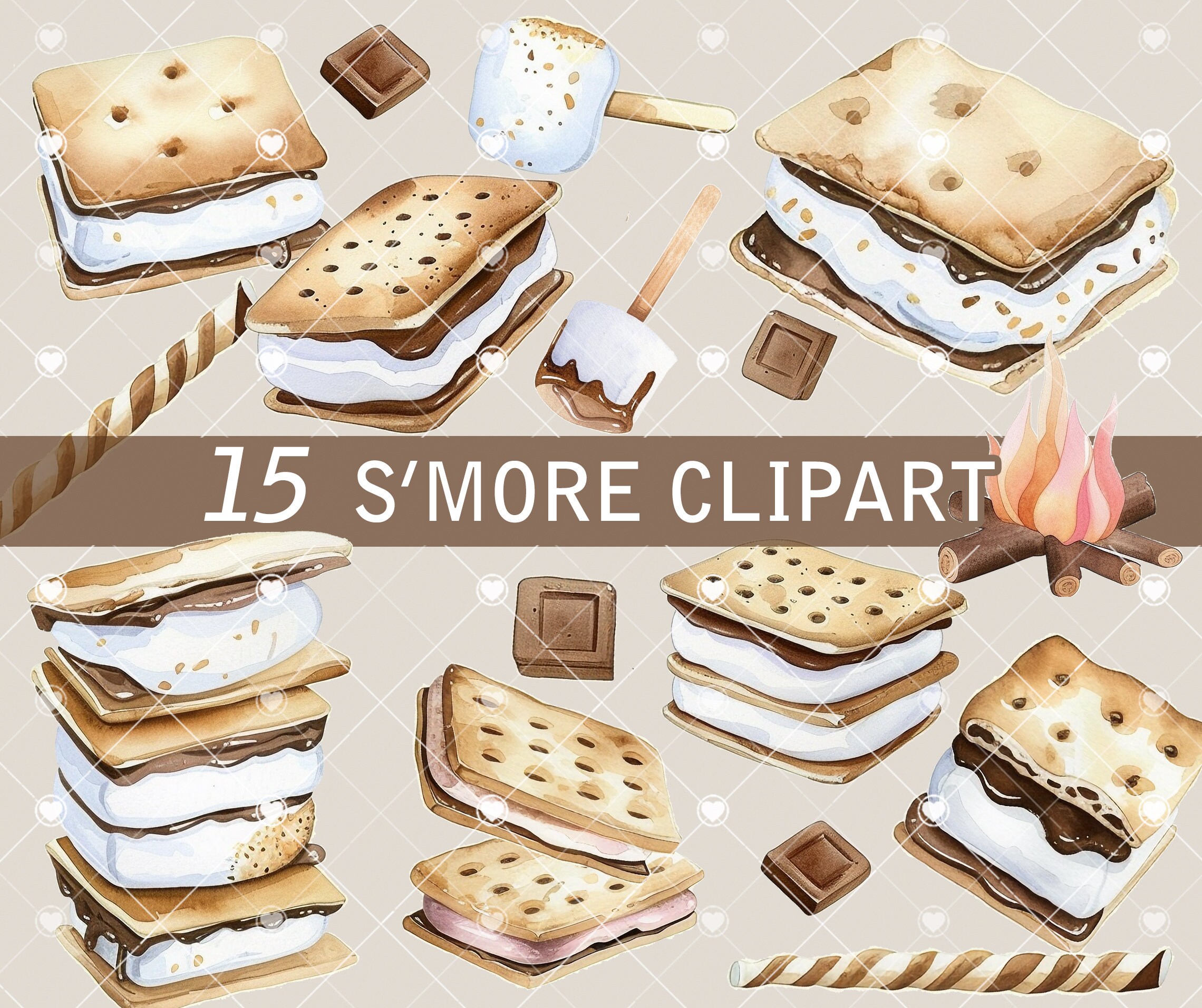 Bonfire Smores Clipart