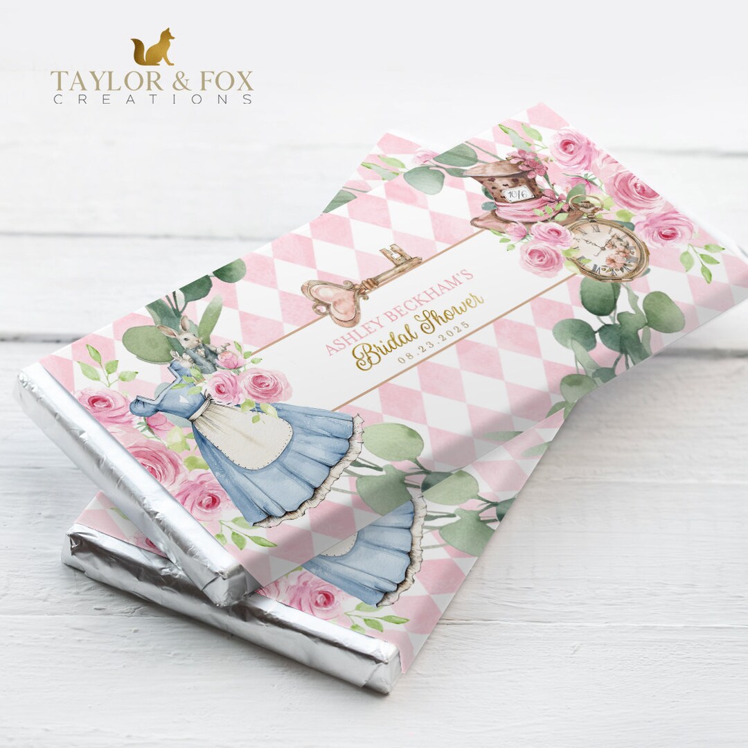 Alice in Wonderland Hershey Bar, Wonderland Candy Wrapper, Alice in ...