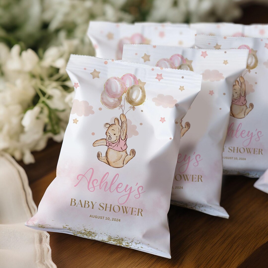 Winnie the Pooh Baby Shower Chip Bag (digital Template) - Etsy