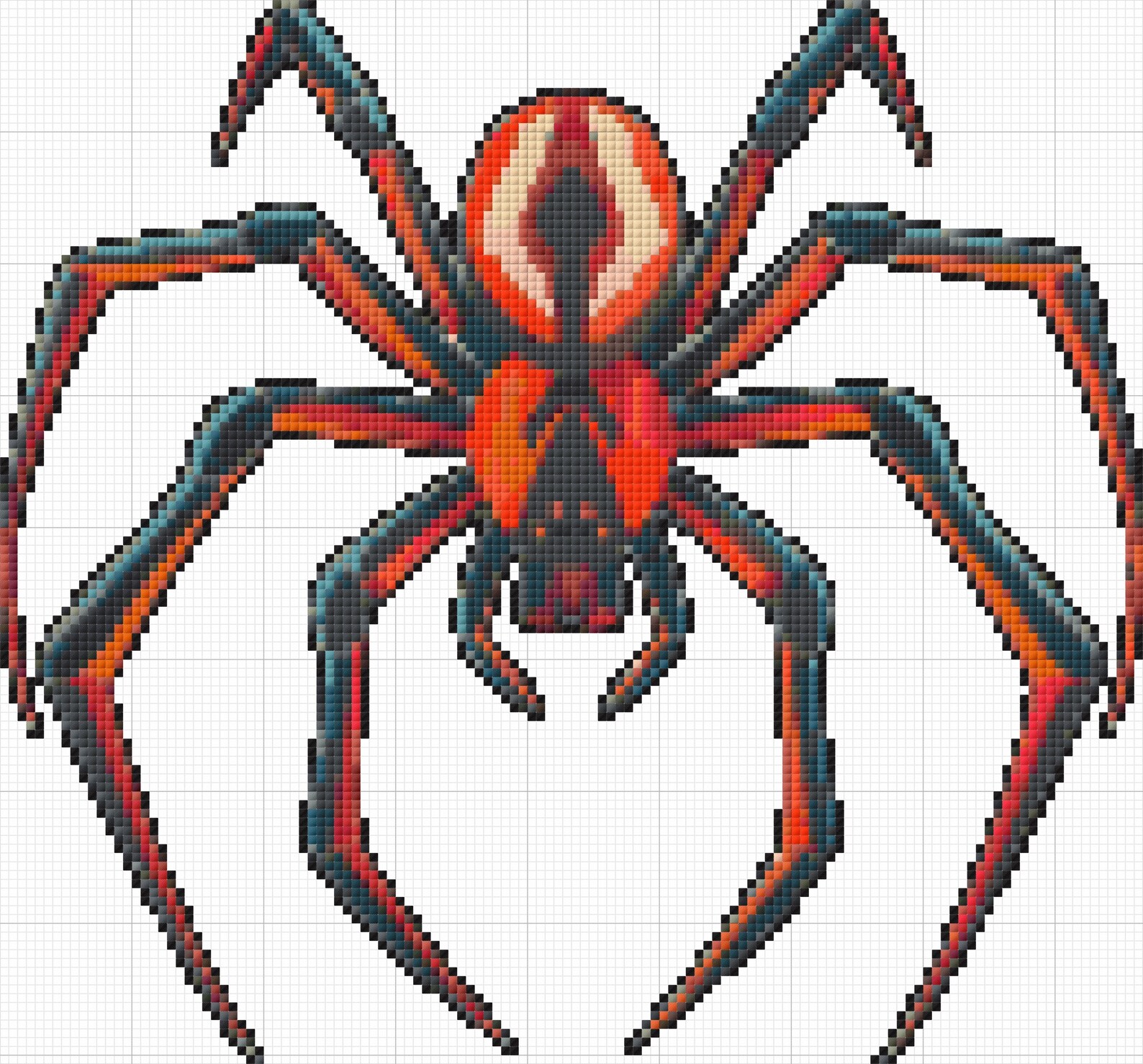 Dynamic Colorful Spider Pattern - Etsy