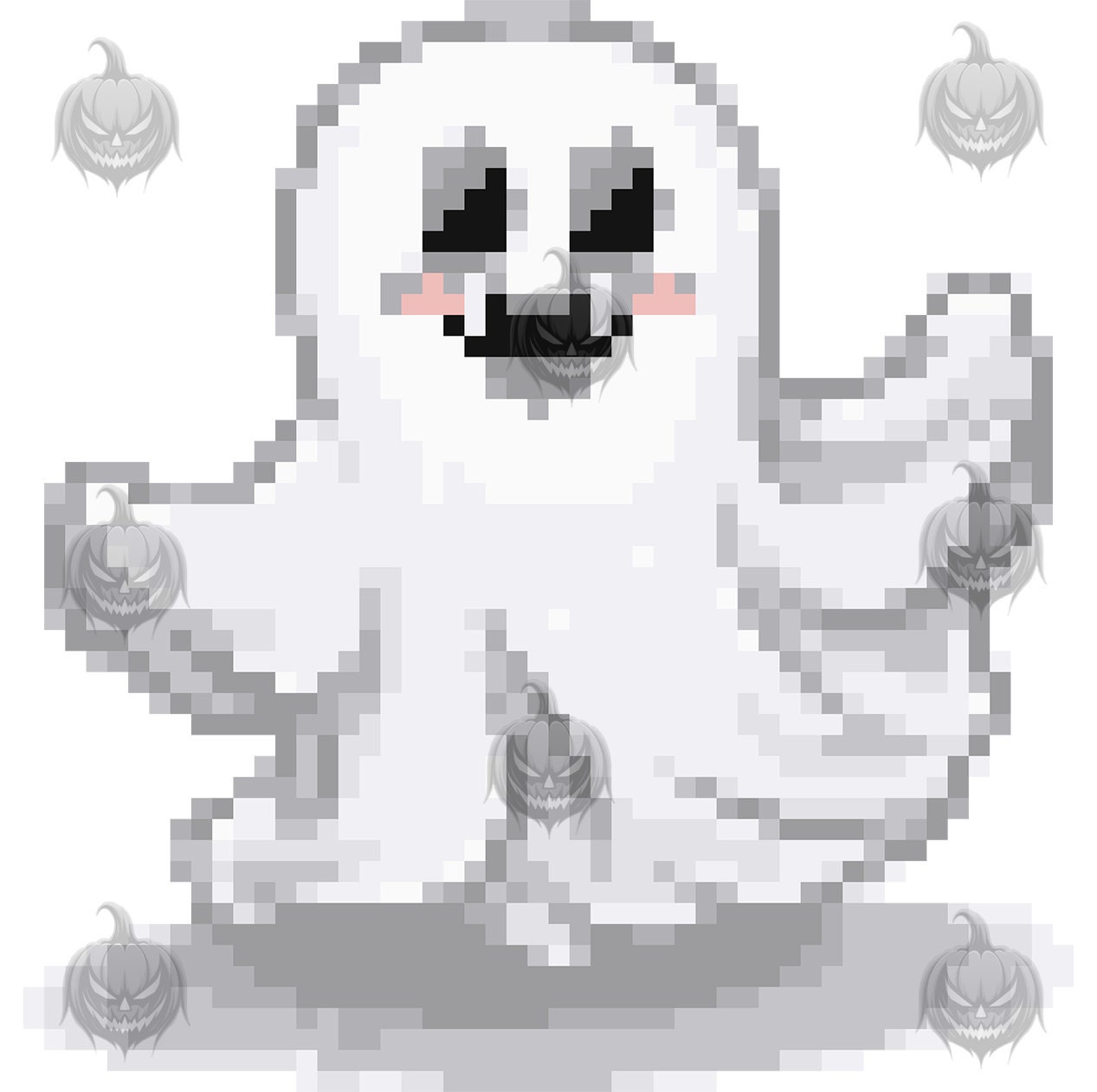 Cute Ghost Cross Stitch Pattern - Etsy