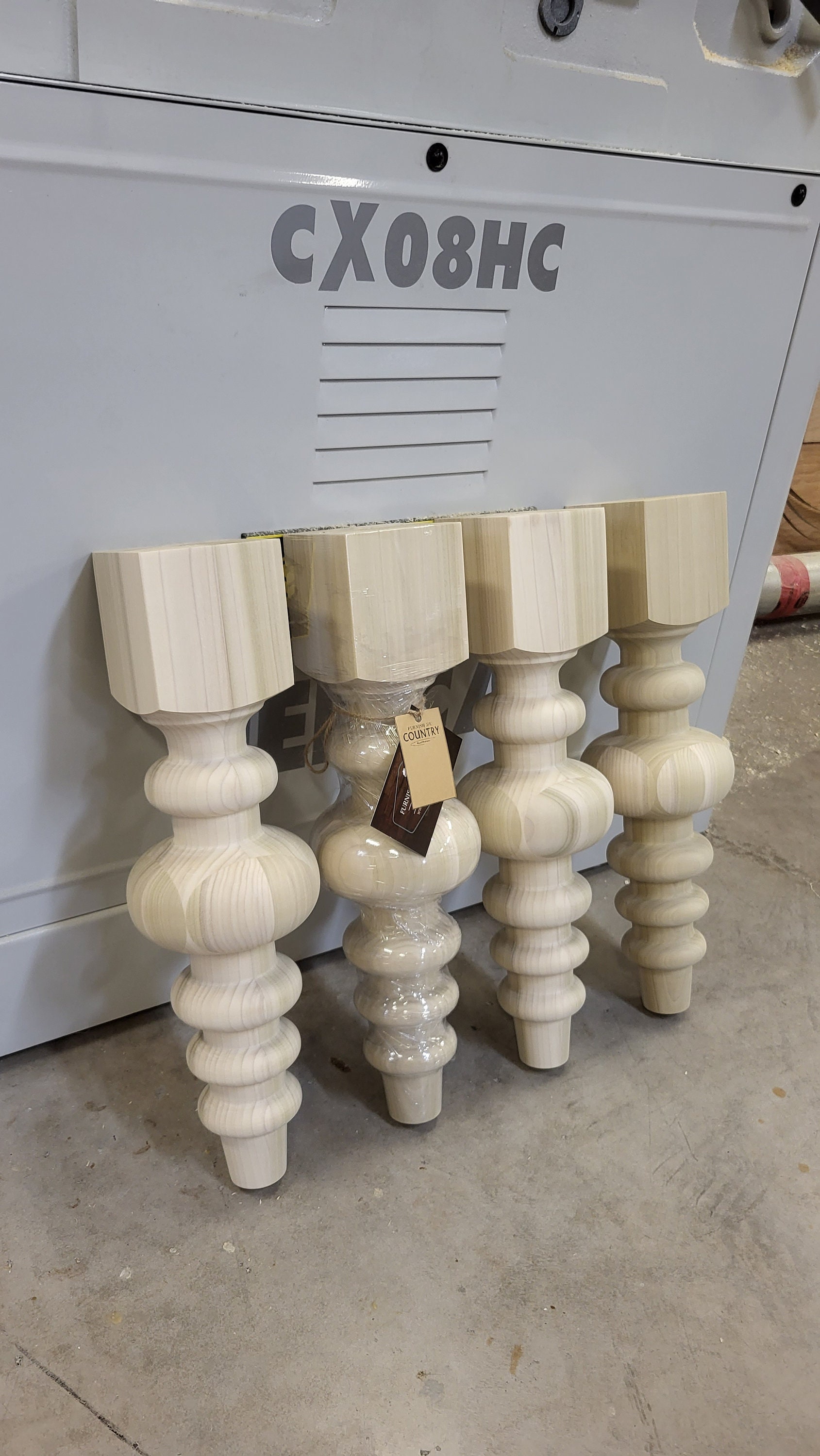 Oversized Farmhouse Bench Legs: Turned Wood DIY Furniture Legs (set of ...