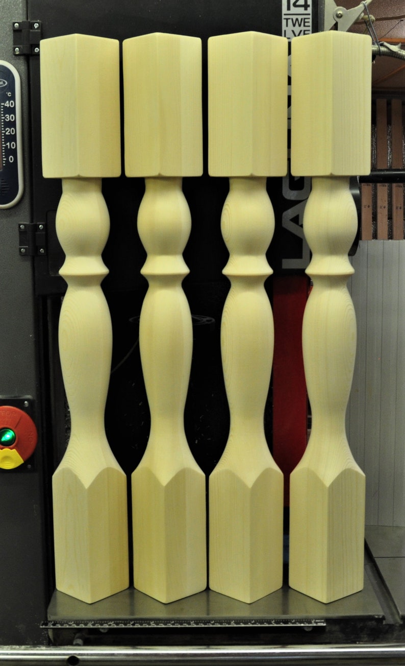 Unfinished Farmhouse Table Legs Woodlegs Hand Turned Legs | Etsy