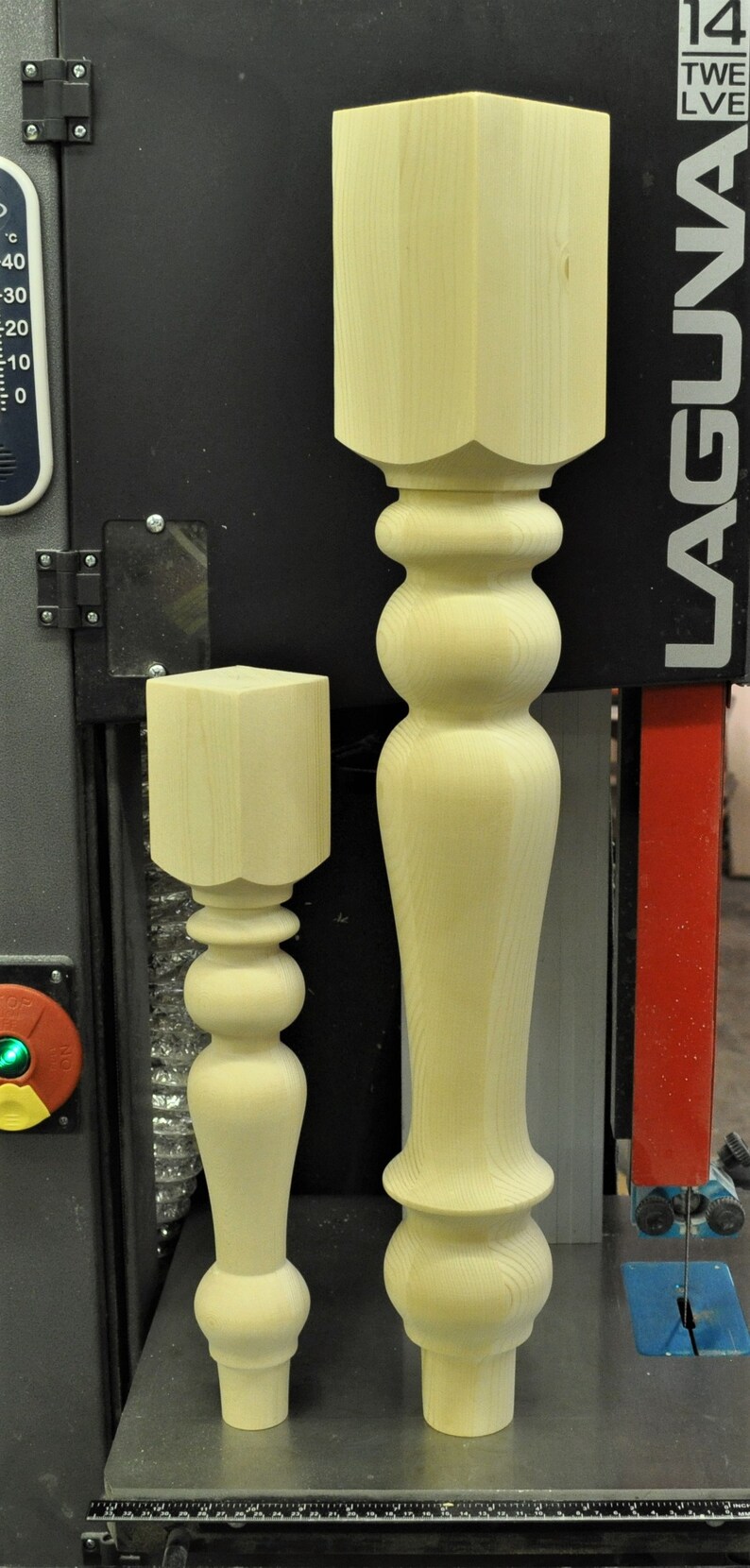 Chunky Farmhouse Dining Table Legs Wood Table Legs Turned | Etsy