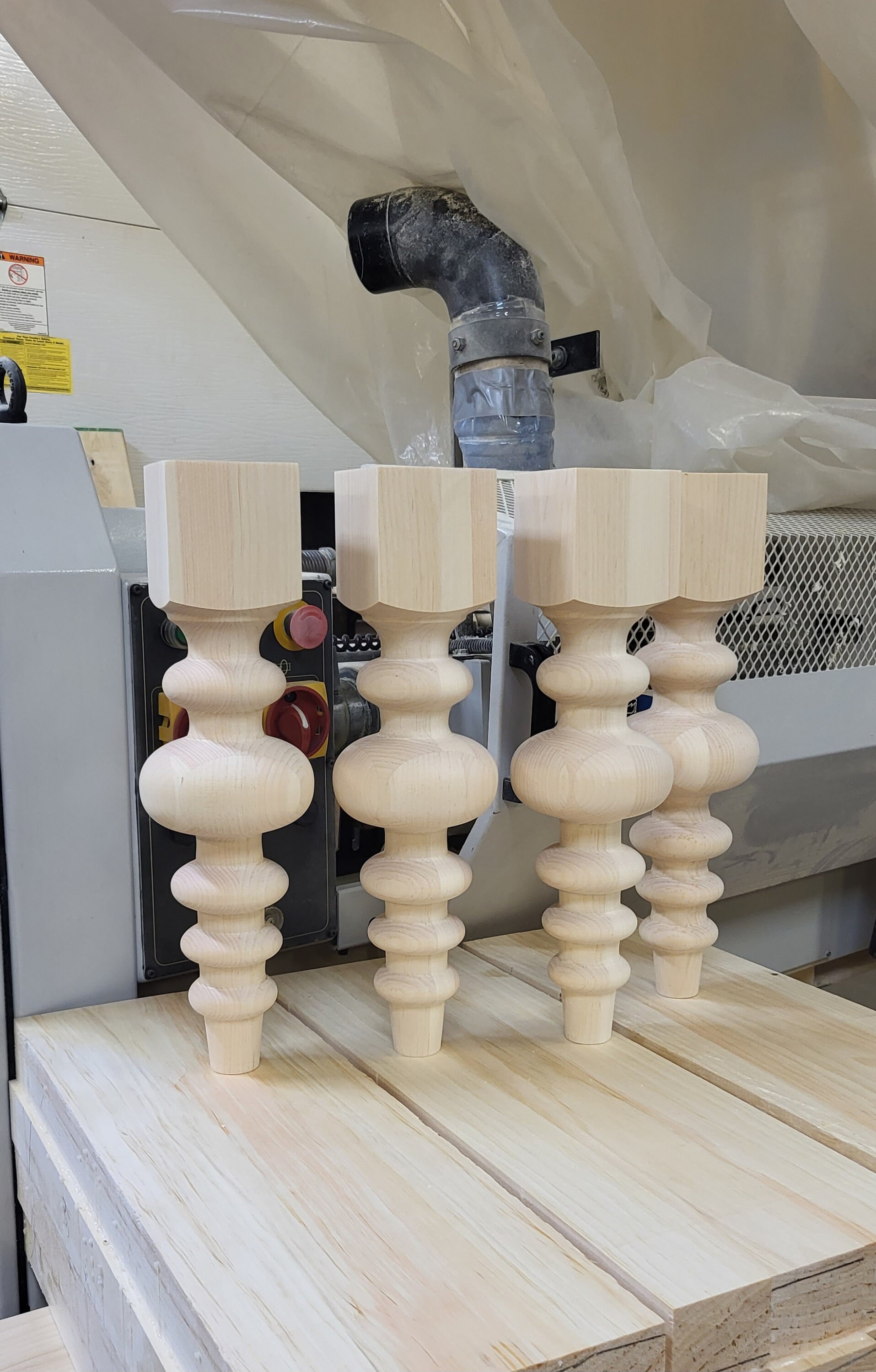Oversized Farmhouse Bench Legs: Turned Wood DIY Furniture Legs (set of ...