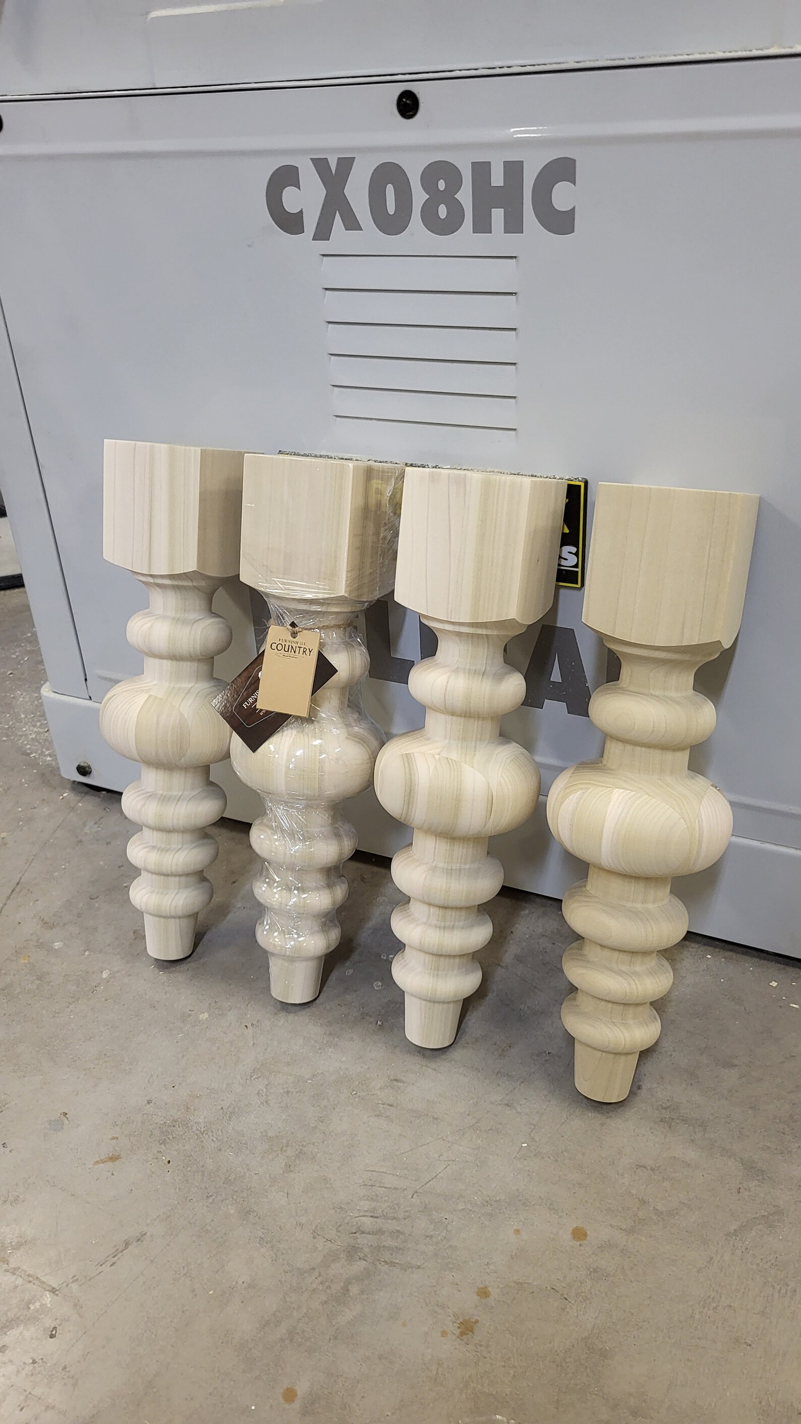 Oversized Farmhouse Bench Legs: Turned Wood DIY Furniture Legs (set of ...