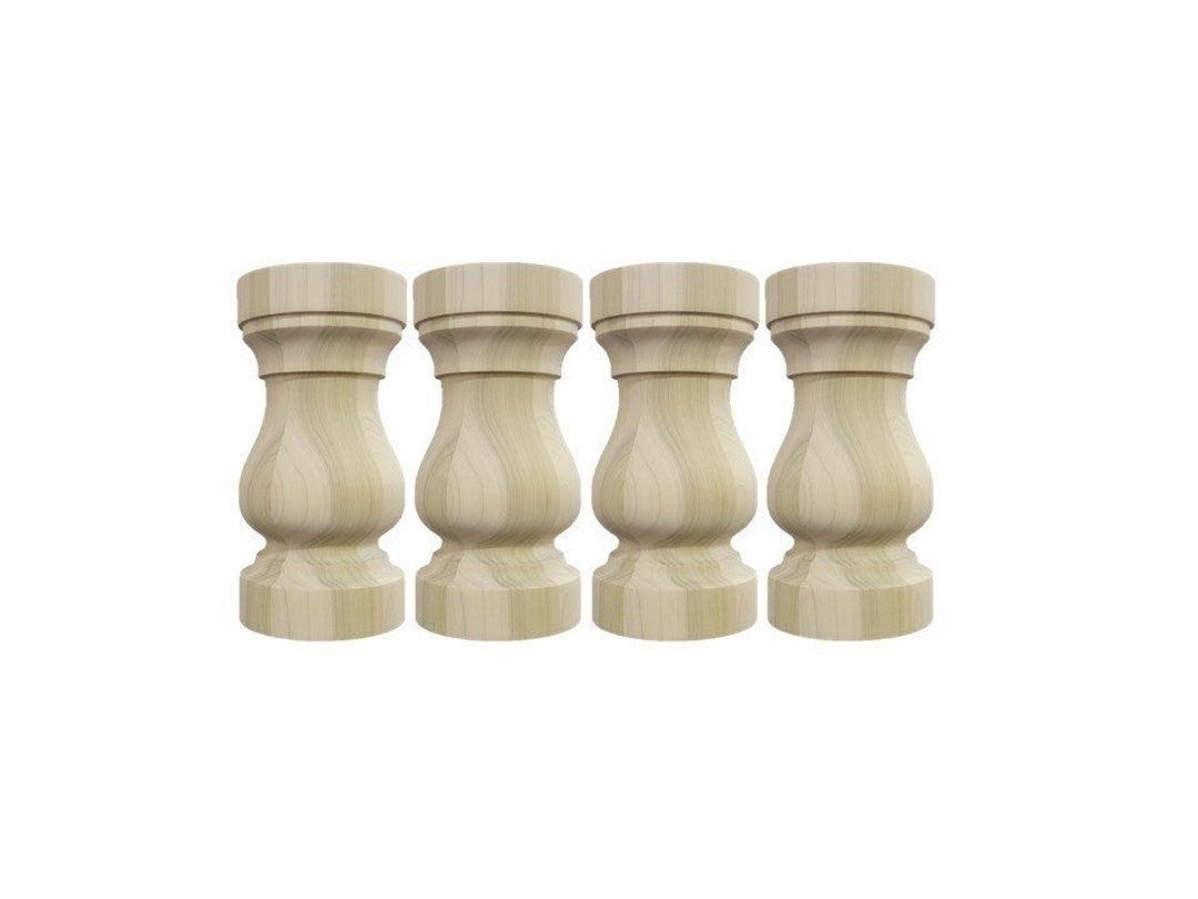 Unfinished Hardwood Balustrade Legs: Chunky DIY Coffee Table, Bench ...