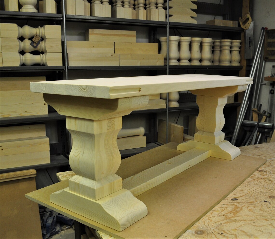 Bench Legs Woodlegs Hand Turned Legs Unfinished Bench Legs - Etsy