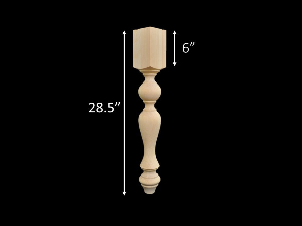 Curvy Dining Table Legs Wood Table Legs Turned Table Legs - Etsy Canada