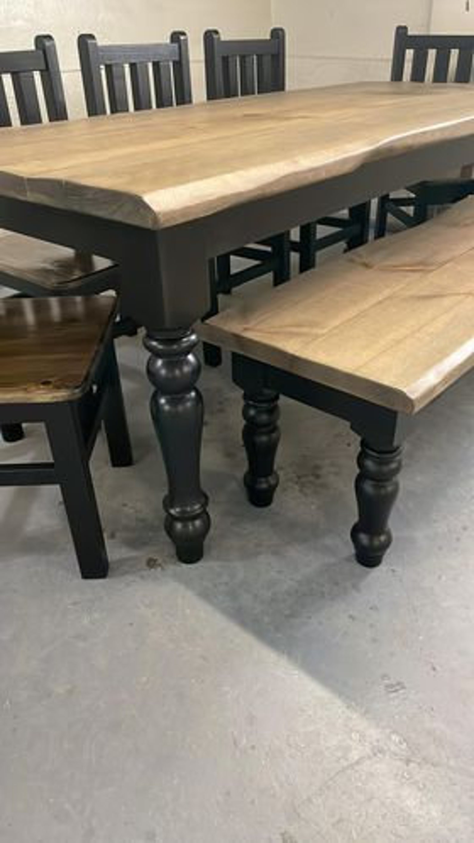Chunky Farmhouse Dining Table Legs Wood Table Legs Turned - Etsy