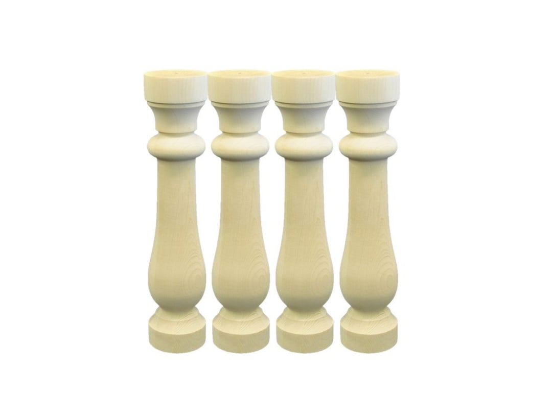 Unfinished Pine Balustrade End Table Legs: Chunky DIY Set of 4 - Etsy