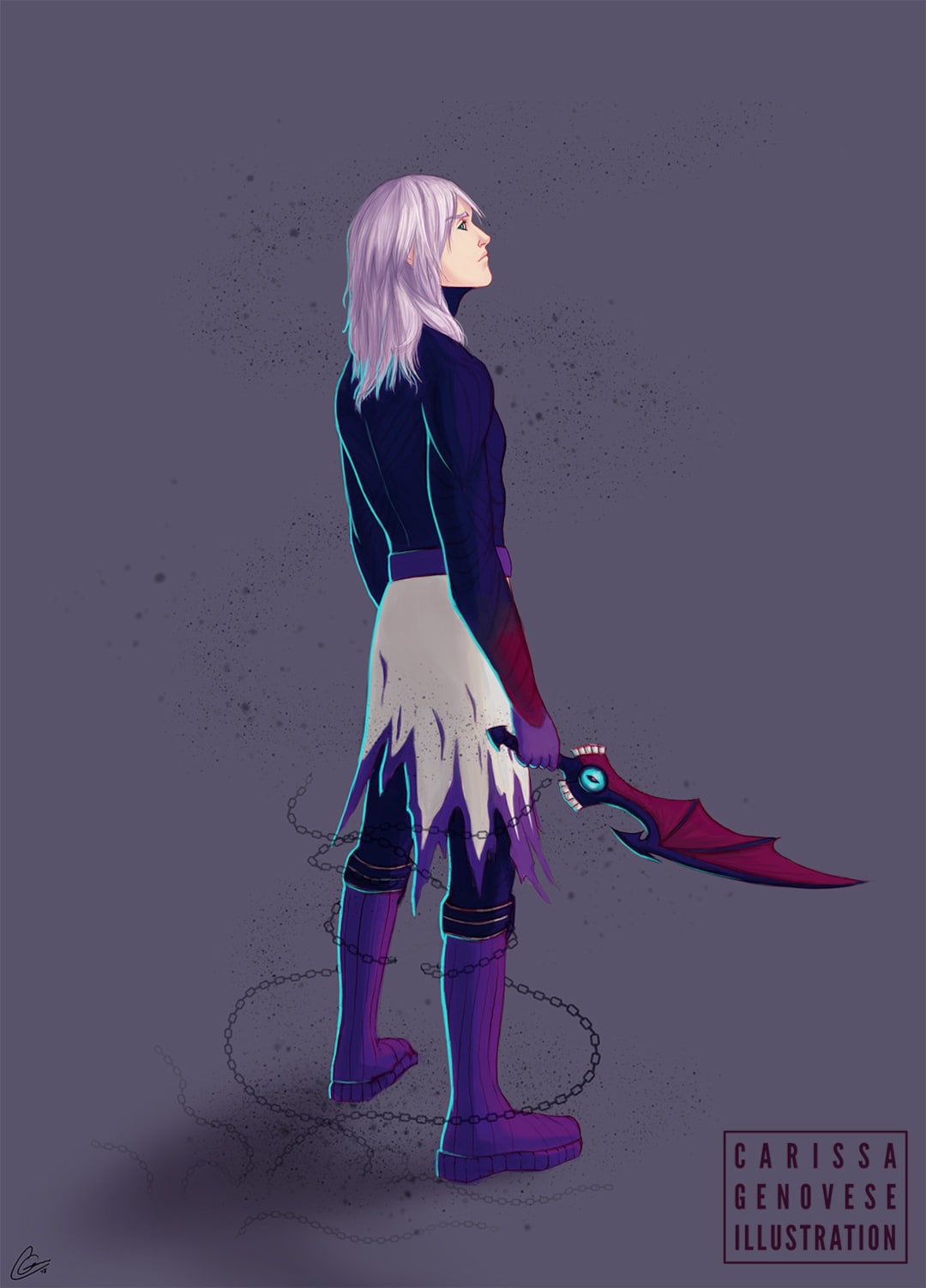 CLEARANCE - Riku Dark Mode - KH Mini-print (5x7) - Etsy