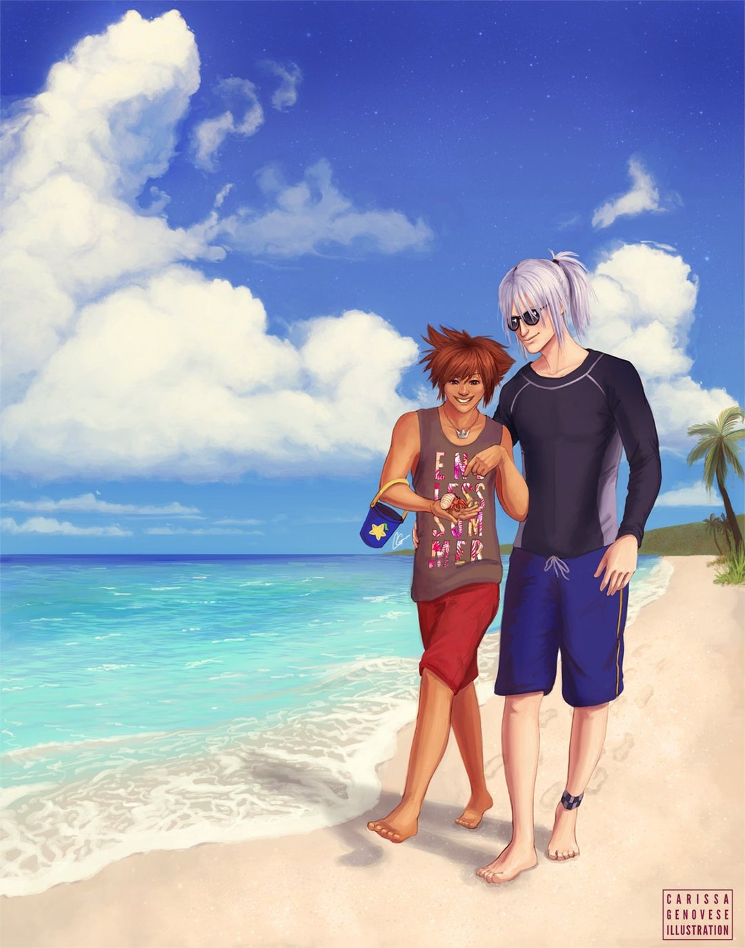LIQUIDACIÓN Riku/Sora Beach Time / 11 x 17 Print / KH Video - Etsy España