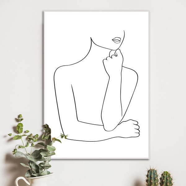 Female Body Line Art - Etsy