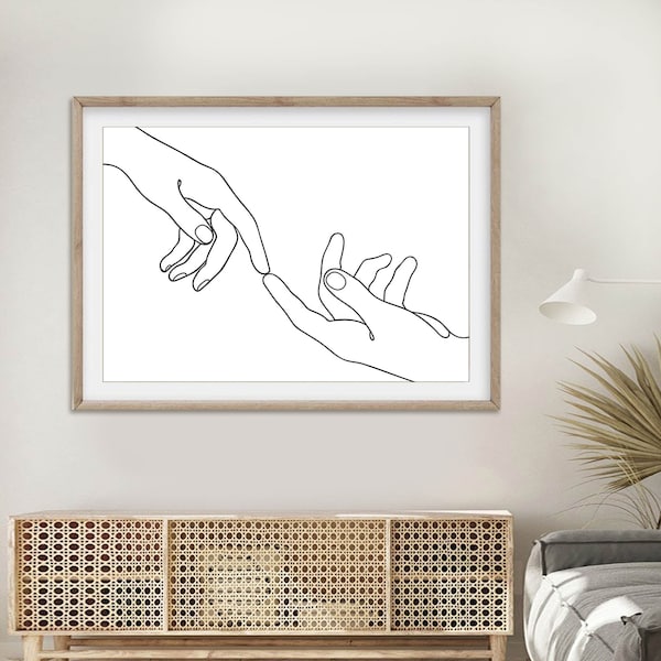 Hands Touching Art - Etsy